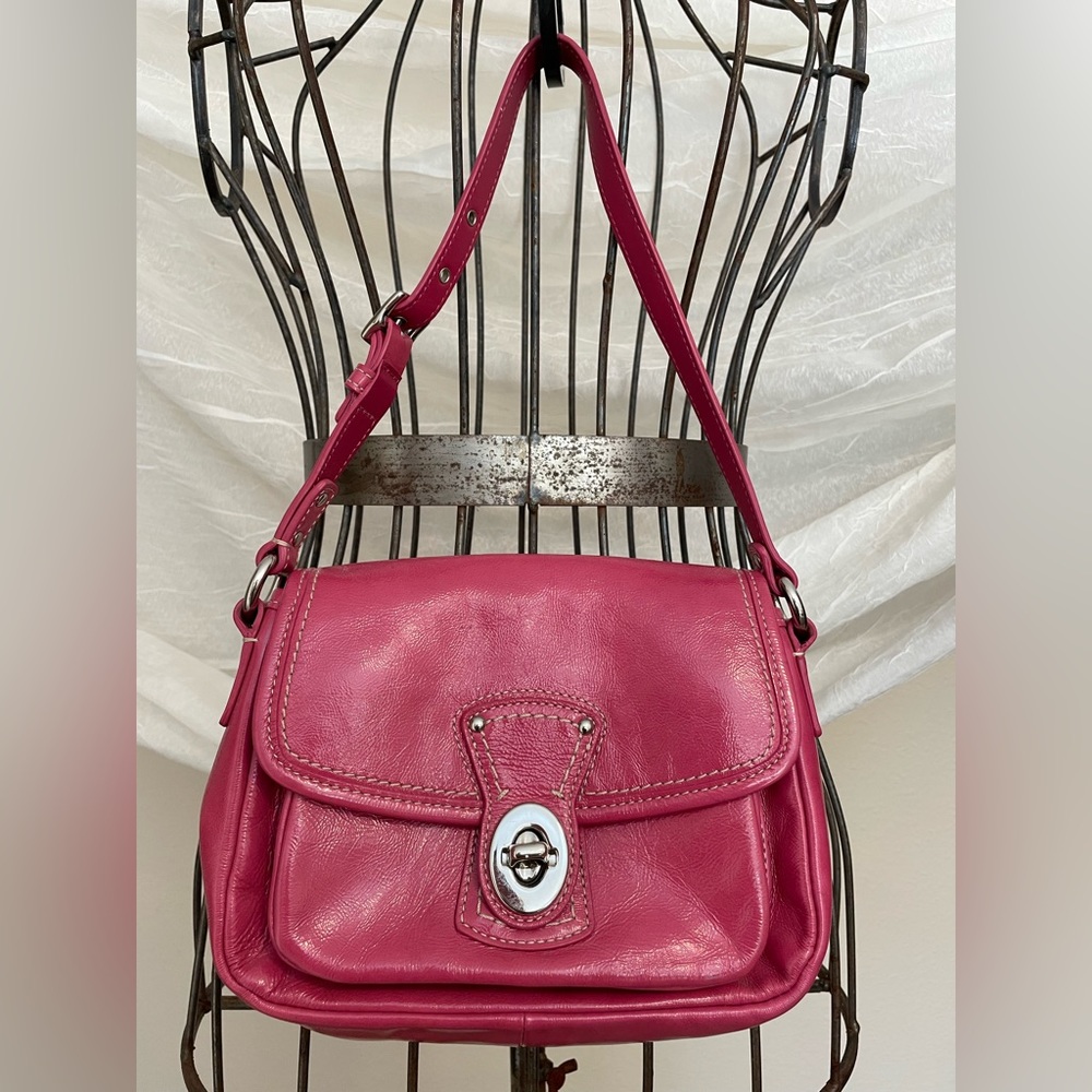 Coach Pink Patent Leather Mini Handbag - Gem